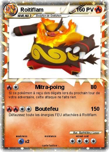 Pokémon Roitiflam 139 139 - Mitra-poing - Ma carte Pokémon