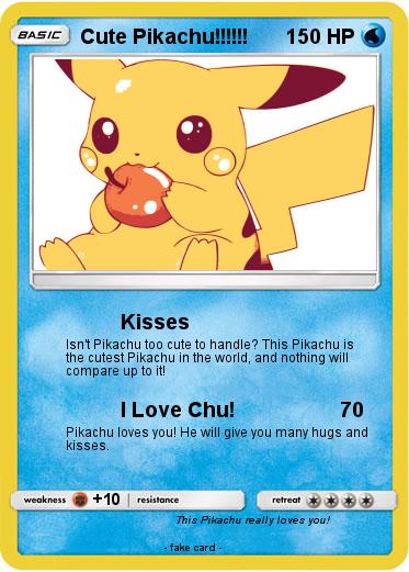 Pokémon Cute Pikachu 153 153 - Kisses - My Pokemon Card