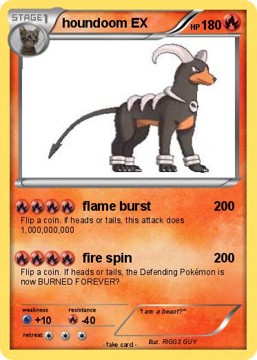 Pokémon houndoom EX 11 11 - flame burst - My Pokemon Card