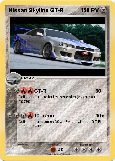 Pokémon Nissan Skyline GT R - GT-R - Ma carte Pokémon