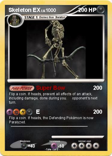 Pokémon Skeleton EX 6 6 - Super Bow - My Pokemon Card
