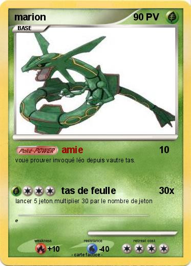 Pokémon marion 37 37 - amie - Ma carte Pokémon
