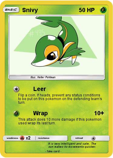 Pokémon Snivy 1577 1577 - Leer - My Pokemon Card