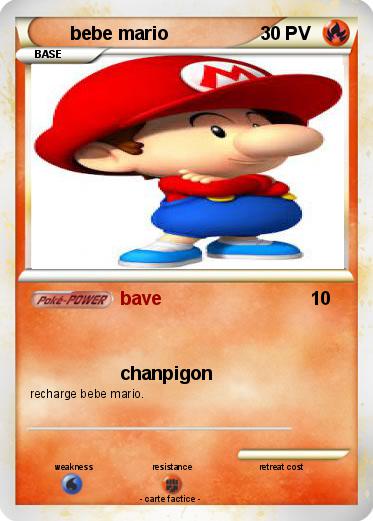 Pokémon bebe mario 267 267 - bave - Ma carte Pokémon