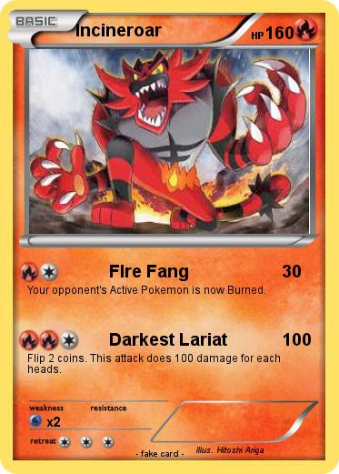 Pokémon Incineroar 58 58 - FIre Fang - My Pokemon Card