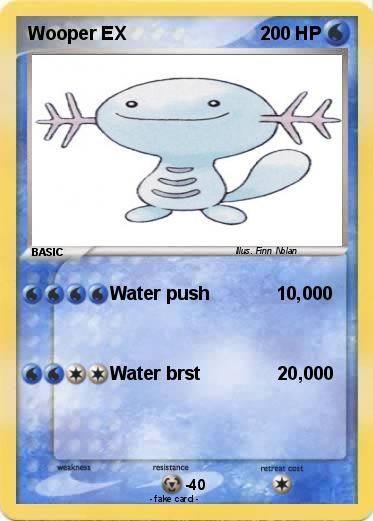 Pokémon Wooper EX 3 3 - Water push 10,000 - My Pokemon Card