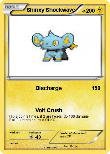 Pokémon Shinxy Shockwave - Discharge - My Pokemon Card