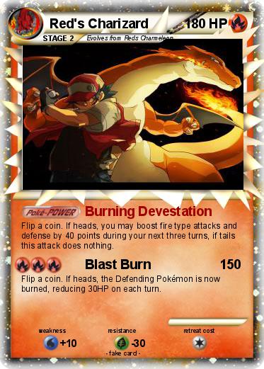 Pokémon Red s Charizard 22 22 - Burning Devestation - My Pokemon Card