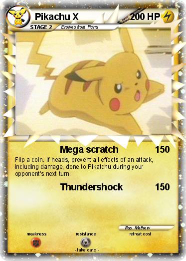 Pokémon Pikachu X 123 123 - Mega scratch - My Pokemon Card
