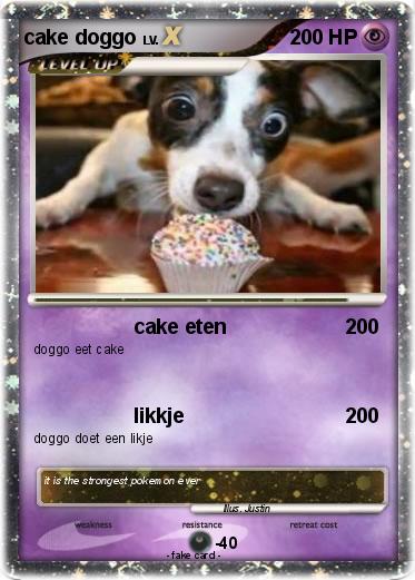 Pokémon cake doggo - cake eten - My Pokemon Card