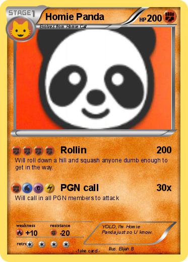 Pokémon Homie Panda - Rollin - My Pokemon Card