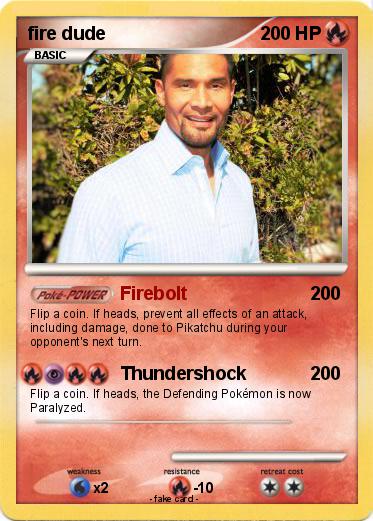 Pokémon fire dude 21 21 - Firebolt - My Pokemon Card