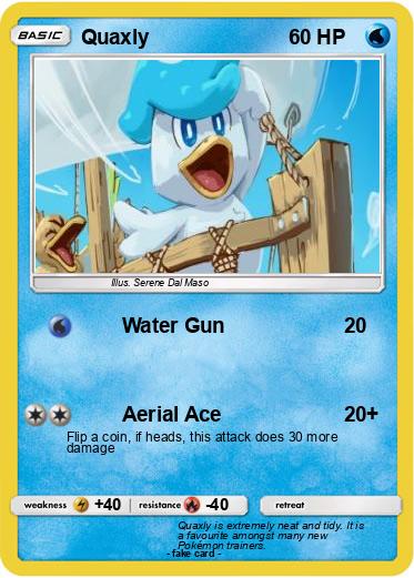 Pokémon Quaxly 1 1 - Water Gun - My Pokemon Card