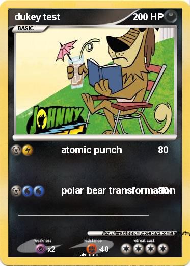 Pokémon dukey test - atomic punch - My Pokemon Card