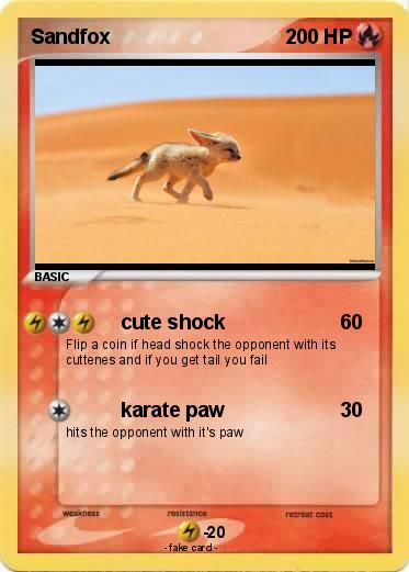 Pokémon Sandfox - cute shock - My Pokemon Card