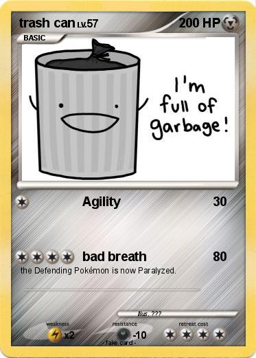 Pokémon trash can 1 1 - Agility - My Pokemon Card