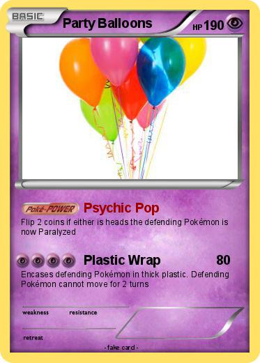 Pokémon Party Balloons - Psychic Pop - My Pokemon Card