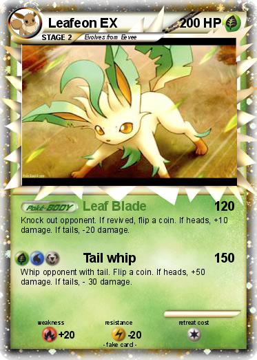 Pokémon Leafeon EX 21 21 - Leaf Blade - My Pokemon Card
