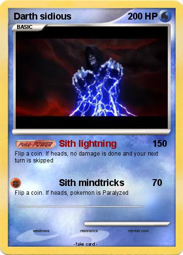 Pokémon Darth sidious 61 61 - Sith lightning - My Pokemon Card
