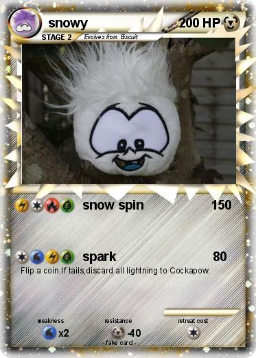 Pokémon snowy 31 31 - snow spin 150 - My Pokemon Card