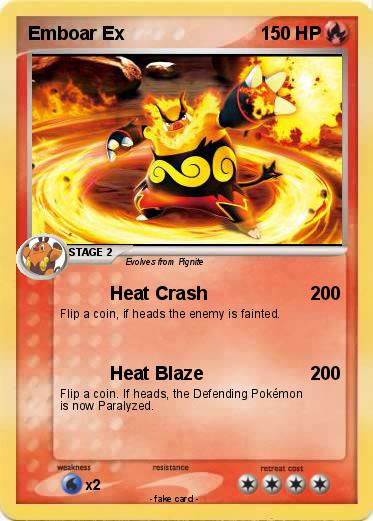 Pokémon Emboar Ex 102 102 - Heat Crash - My Pokemon Card
