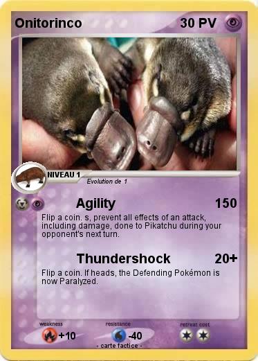 Pokémon Onitorinco - Agility - Ma carte Pokémon