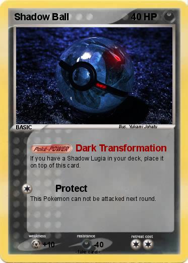 Pokémon Shadow Ball 9 9 - Dark Transformation - My Pokemon Card