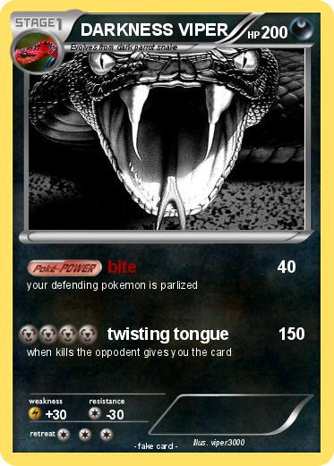 Pokémon DARKNESS VIPER - bite - My Pokemon Card