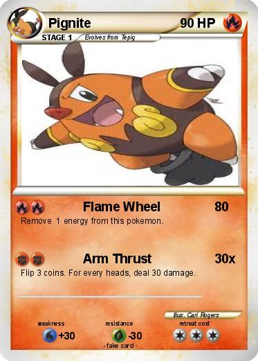 Pokémon Pignite 147 147 - Flame Wheel - My Pokemon Card