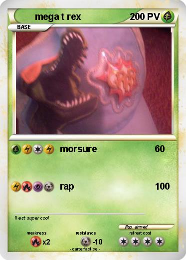 Pokémon mega t rex 9 9 - morsure - Ma carte Pokémon