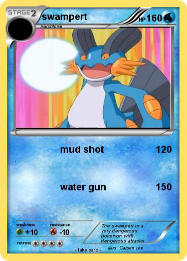 Pokémon swampert 445 445 - mud shot - My Pokemon Card