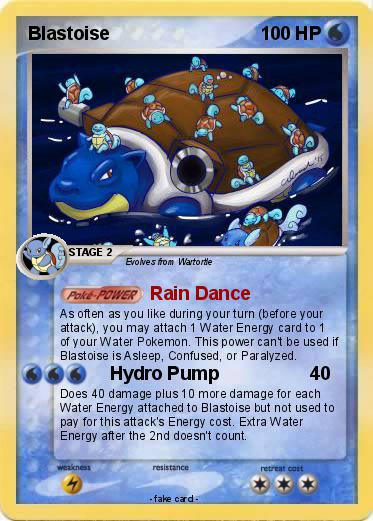 Pokémon Blastoise 1683 1683 - Rain Dance - My Pokemon Card