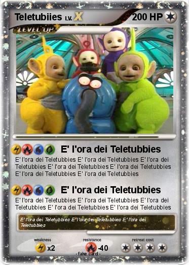 Pokémon Teletubiies - E' l'ora dei Teletubbies - My Pokemon Card