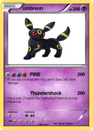 Pokémon Umbreon 1366 1366 - FIRE - My Pokemon Card