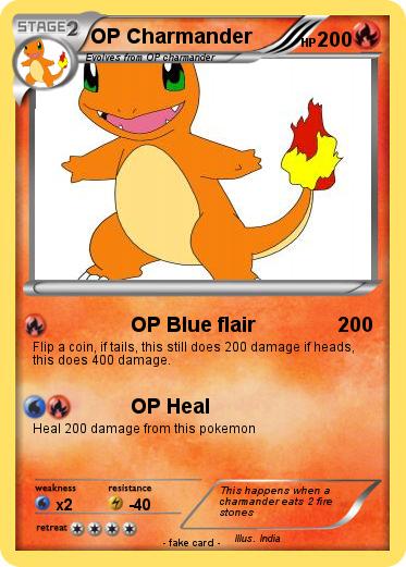 Pokémon OP Charmander 2 2 - OP Blue flair - My Pokemon Card