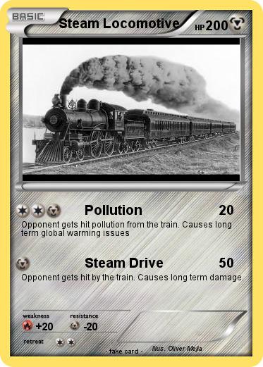 Pokémon Steam Locomotive 1 1 - Pollution - My Pokemon Card