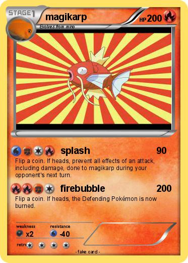 Pokémon magikarp 1033 1033 - splash - My Pokemon Card