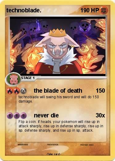 Pokémon technoblade 48 48 - the blade of death - My Pokemon Card