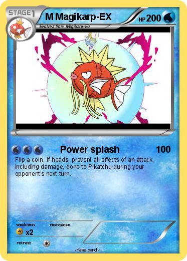 Pokémon M Magikarp EX 8 8 - Power splash - My Pokemon Card