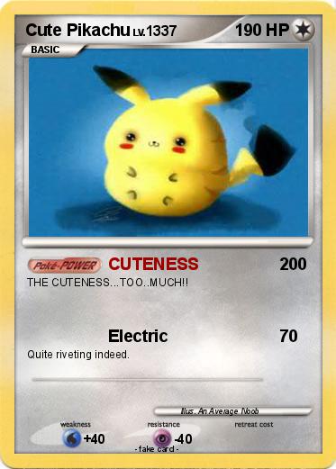 Pokémon Cute Pikachu 83 83 - CUTENESS - My Pokemon Card