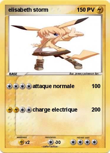 Pokémon elisabeth storm - attaque normale - Ma carte Pokémon