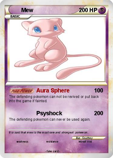 Pokémon Mew 5125 5125 - Aura Sphere - My Pokemon Card