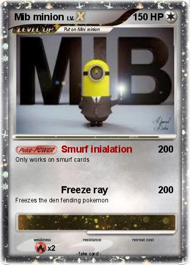 Pokémon Mib minion - Smurf inialation - My Pokemon Card