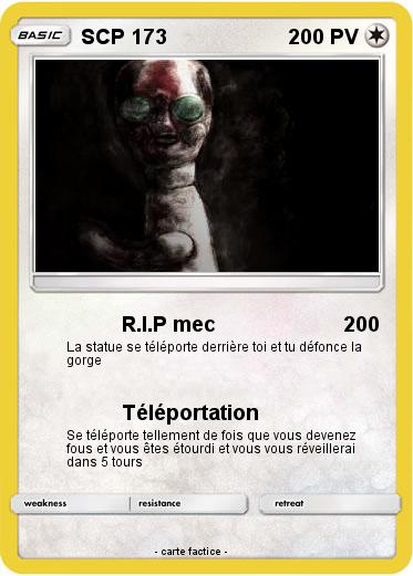 Pokémon SCP 173 111 111 - R.I.P mec - Ma carte Pokémon