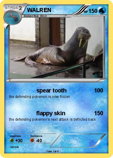 Pokémon WALREN - spear tooth - My Pokemon Card