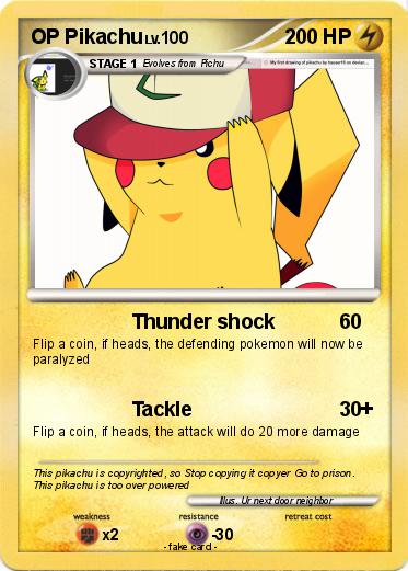 Pokémon OP Pikachu 1 1 - Thunder shock - My Pokemon Card