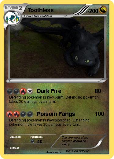 Pokémon Toothless 337 337 - Dark Fire - My Pokemon Card