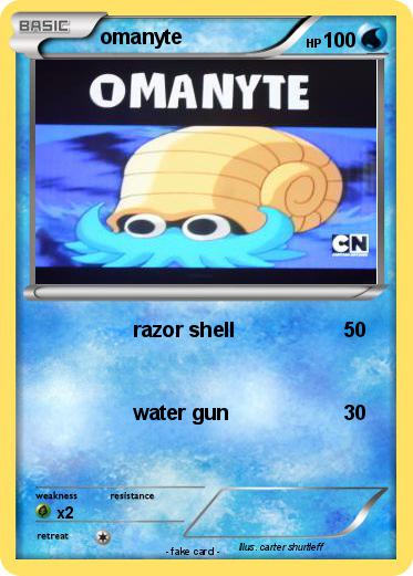 Pokémon omanyte 26 26 - razor shell - My Pokemon Card