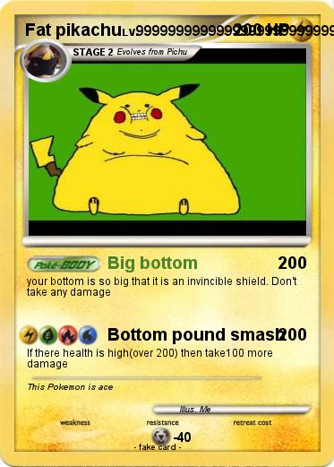 Pokémon Fat pikachu 169 169 - Big bottom - My Pokemon Card