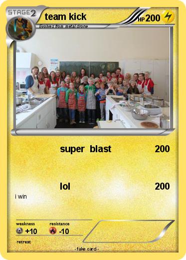 Pokémon team kick - super blast - My Pokemon Card